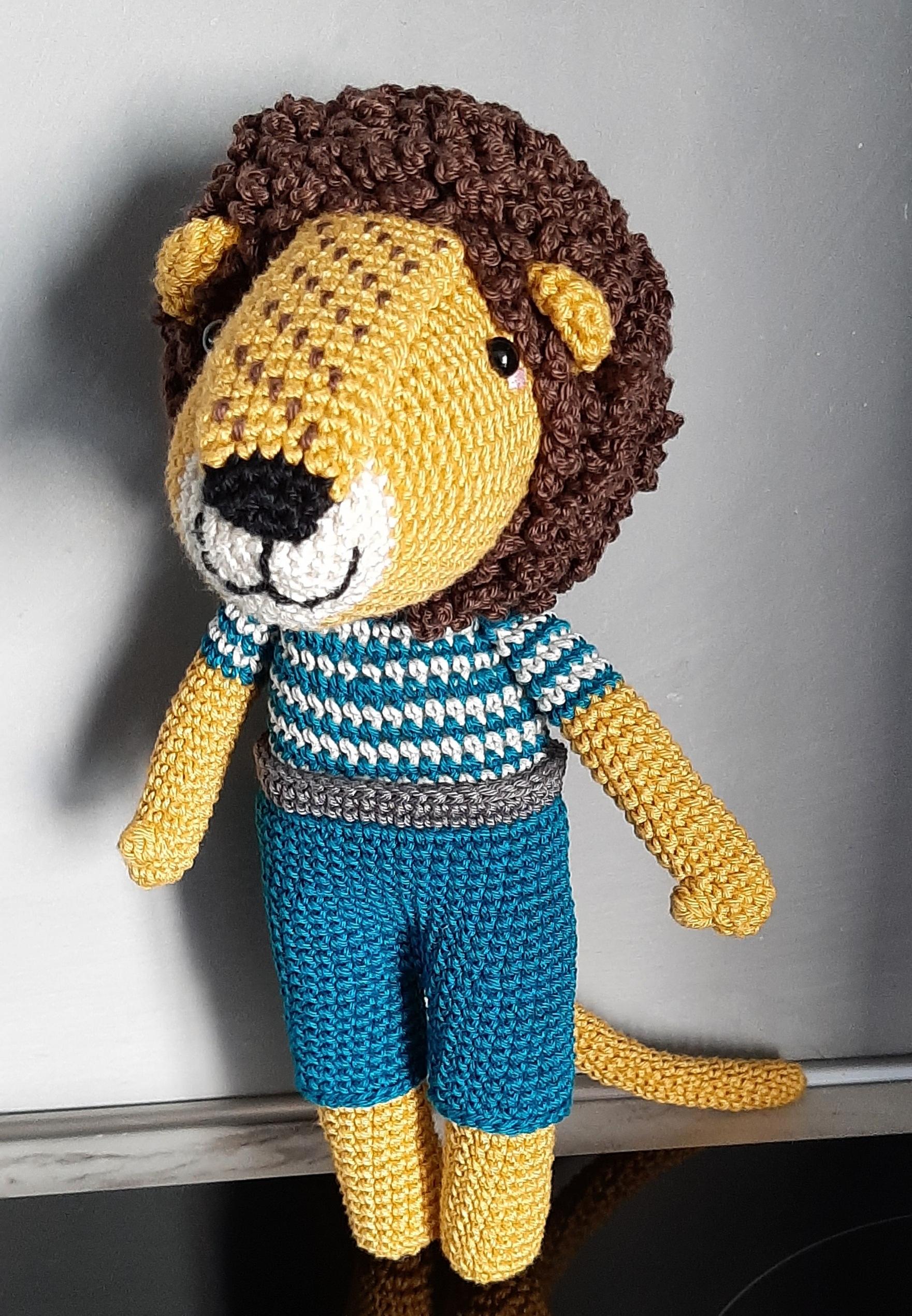 Amigurumi.com - Creations - Sebastian Lion from Animal Friends of Pica ...
