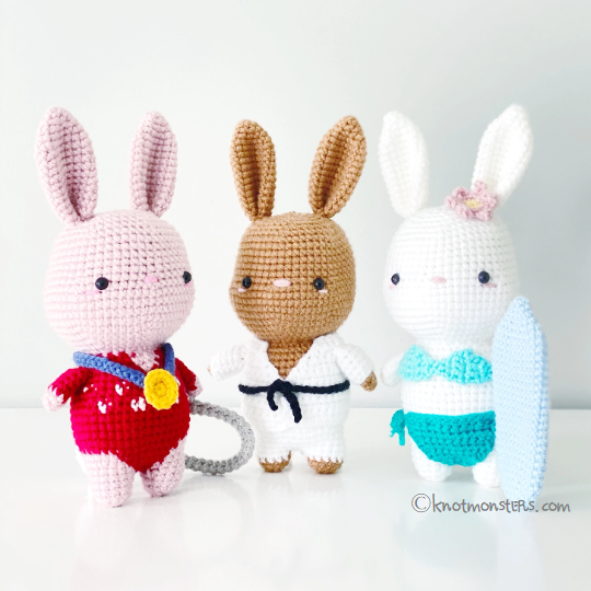 10 Bunny Olympics Bundle amigurumi pattern - Amigurumi.com