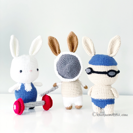 10 Bunny Olympics Bundle amigurumi pattern - Amigurumi.com