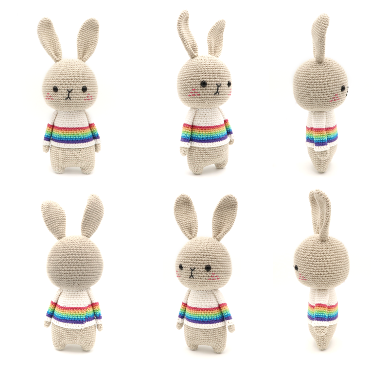 Rainbow Bunny amigurumi pattern - Amigurumi.com