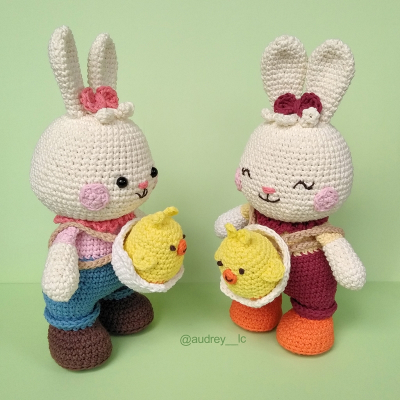 Daisy Bunny and Little Chick amigurumi pattern - Amigurumi.com