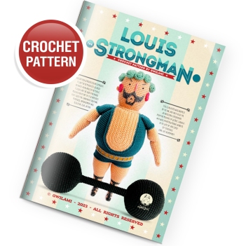 Louis the Traditional Strongman amigurumi pattern - Amigurumi.com