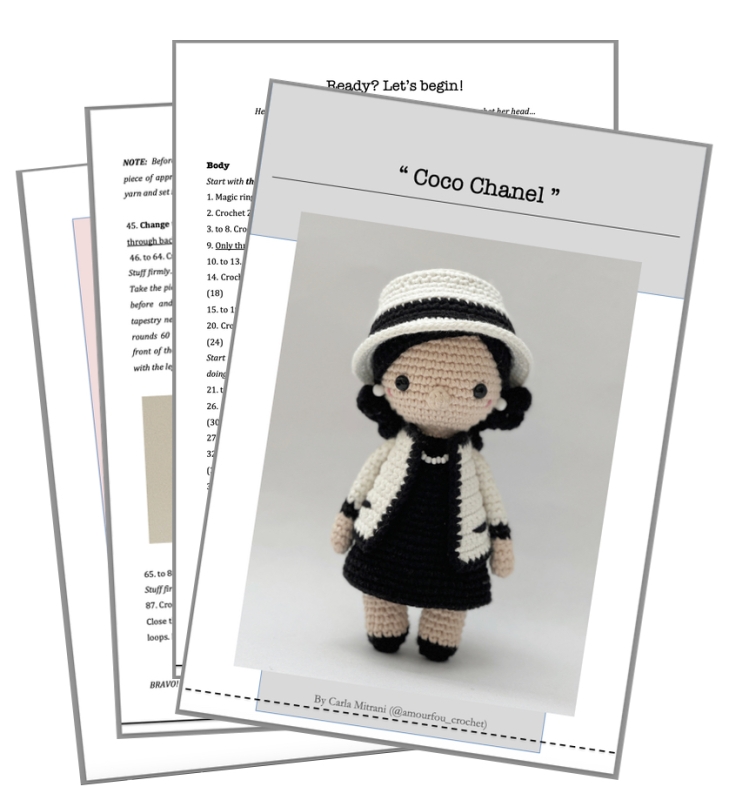 Coco Chanel amigurumi pattern - Amigurumi.com