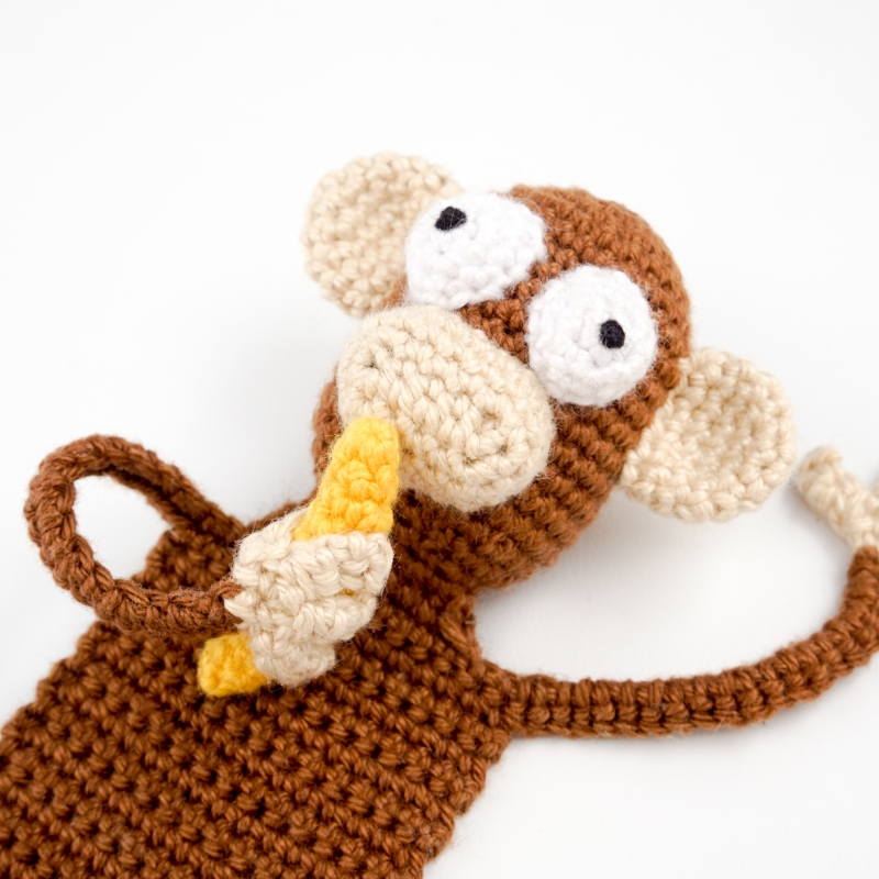 Monkey Bookmark amigurumi pattern - Amigurumi.com