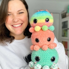 Mini Kawaii Octopus Family - No sew amigurumi pattern - Amigurumi.com