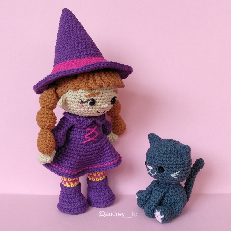 Lulu the Witch and Kip the Kitten amigurumi pattern - Amigurumi.com