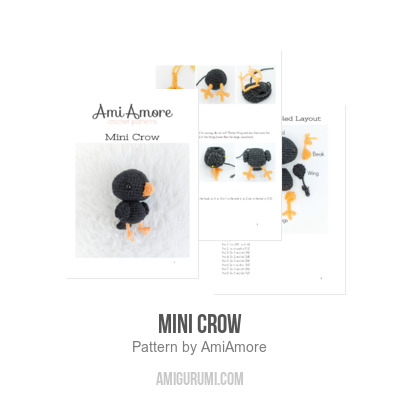 Mini Crow amigurumi pattern - Amigurumi.com
