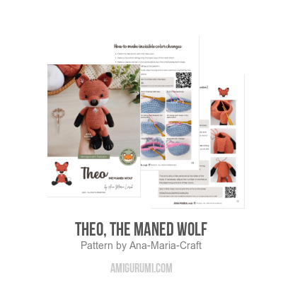 Theo, the Maned Wolf fox amigurumi pattern - Amigurumi.com