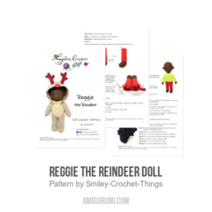 Reggie the Reindeer Doll amigurumi pattern - Amigurumi.com