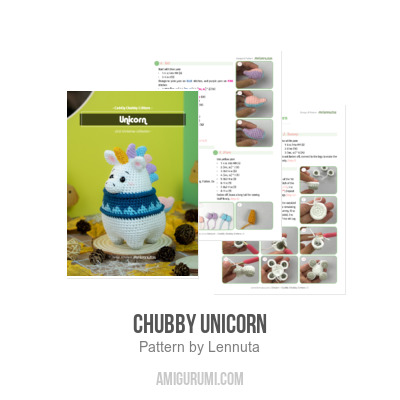 Chubby Unicorn amigurumi pattern - Amigurumi.com