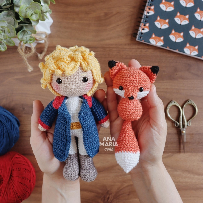 Little Prince and the Fox (with blue coat) amigurumi pattern ...
