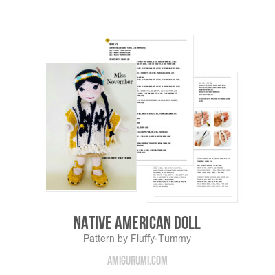 Native American doll amigurumi pattern - Amigurumi.com