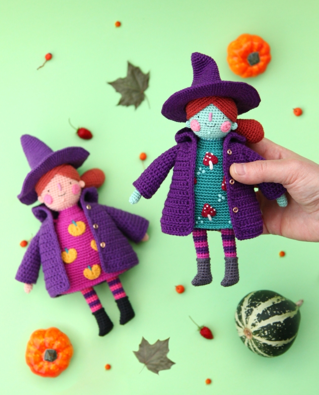 Xenia the Endearing Witch amigurumi pattern - Amigurumi.com