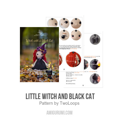 Little Witch and black cat amigurumi pattern - Amigurumi.com