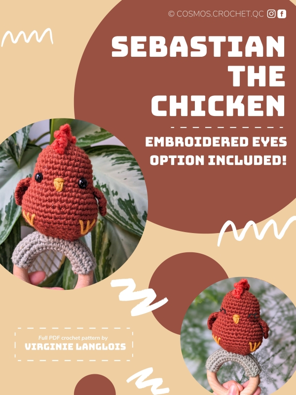 Chicken baby rattle crochet pattern amigurumi pattern - Amigurumi.com