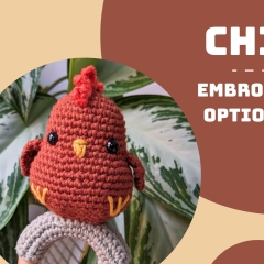 Chicken baby rattle crochet pattern amigurumi pattern - Amigurumi.com