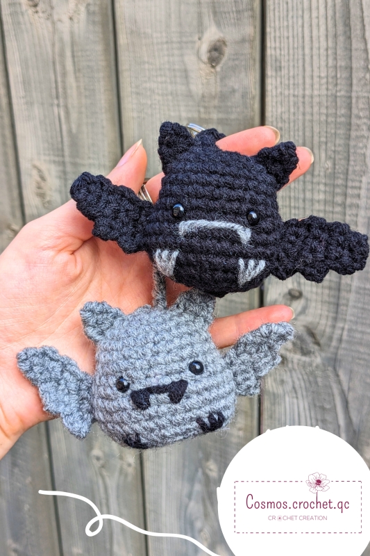 Dracula the bat crochet keychain amigurumi pattern - Amigurumi.com