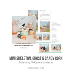 Mini skeleton, ghost & candy corn amigurumi pattern - Amigurumi.com