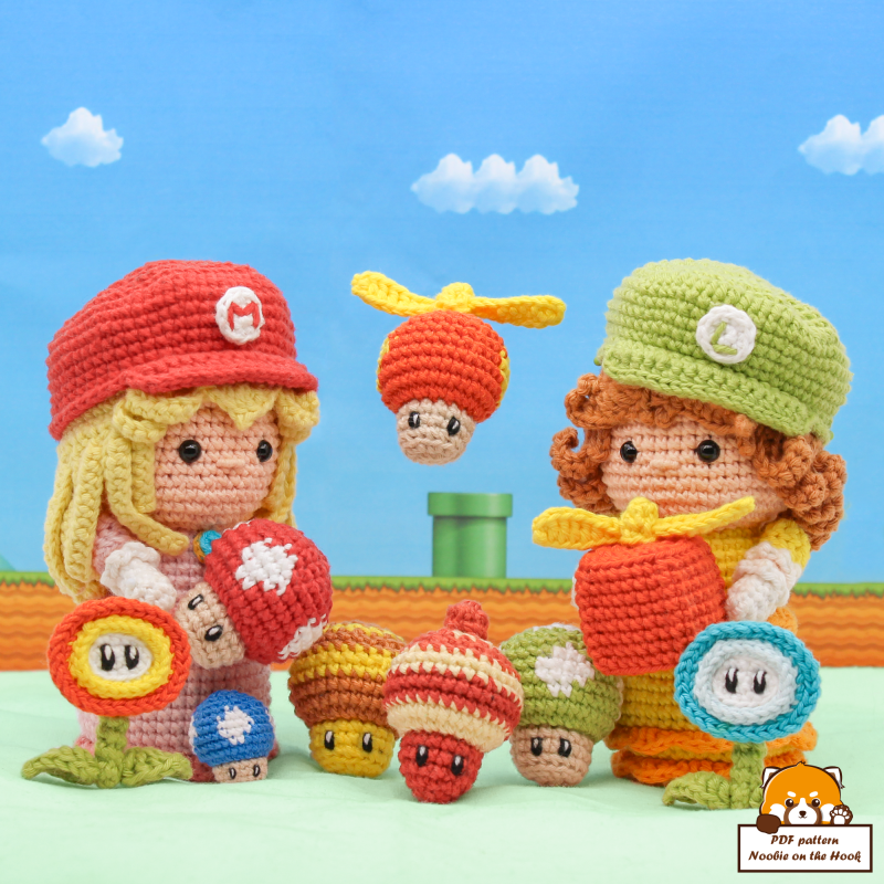 Super Mario and Power up Bundle amigurumi pattern - Amigurumi.com