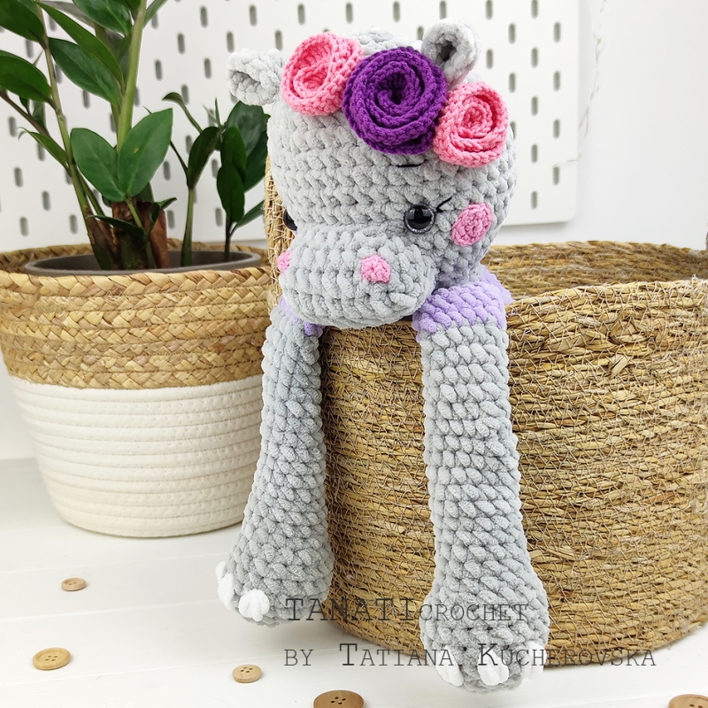 Hippo crochet pattern/Plush hippo amigurumi pattern - Amigurumi.com