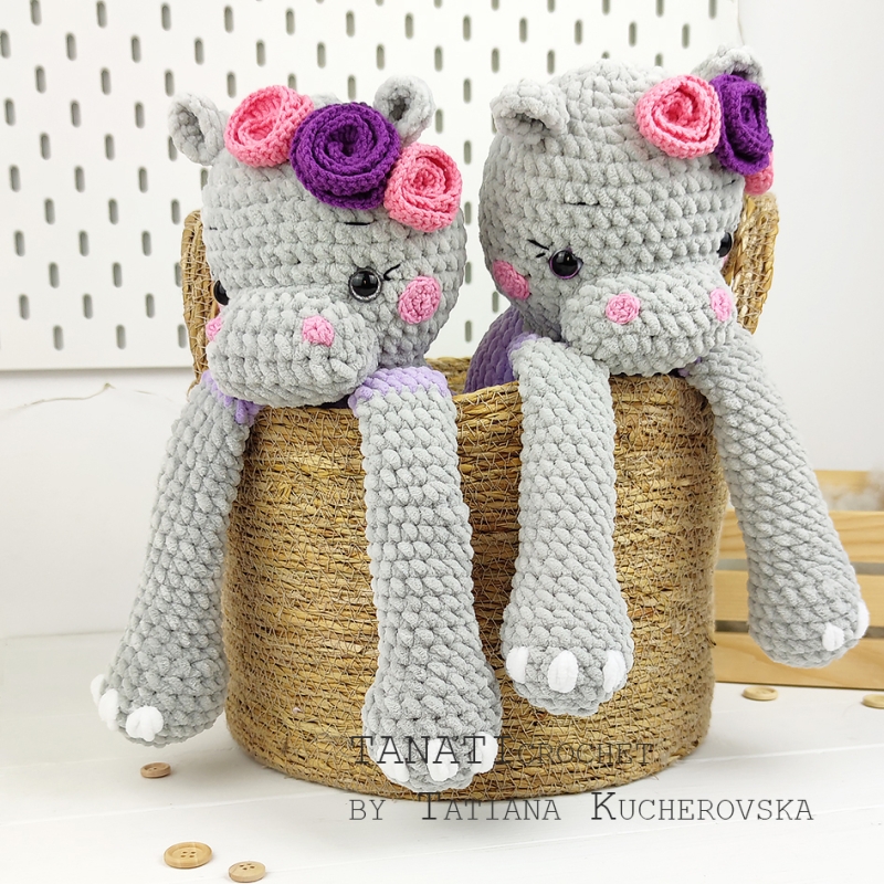 Hippo crochet pattern/Plush hippo amigurumi pattern - Amigurumi.com