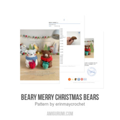 Beary Merry Christmas Bears amigurumi pattern - Amigurumi.com