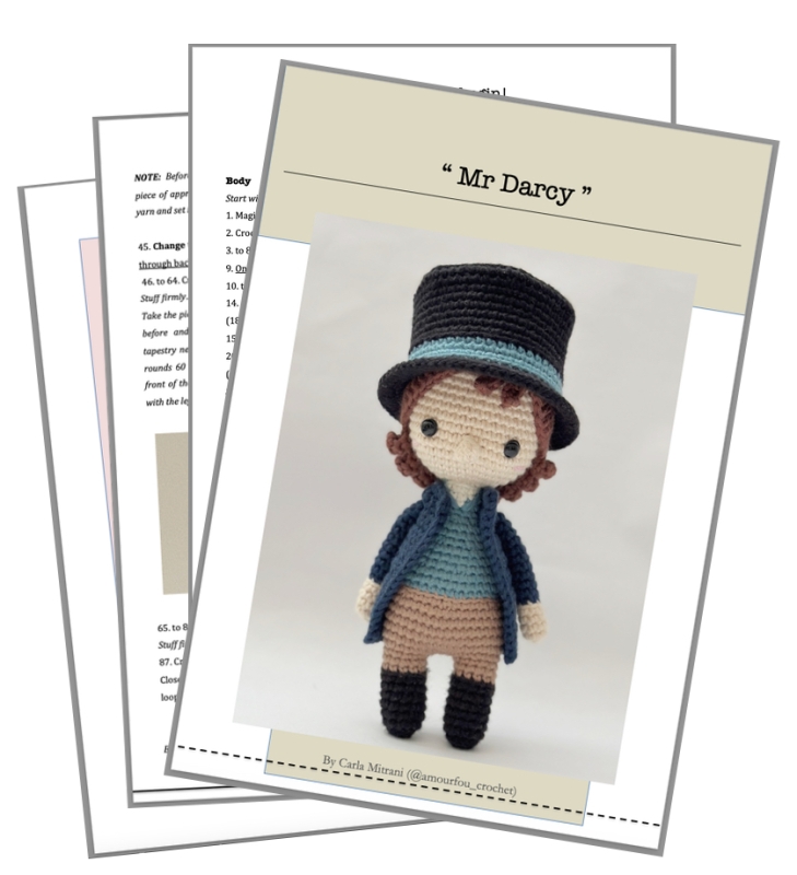 Mr Darcy - Pride and Prejudice amigurumi pattern - Amigurumi.com
