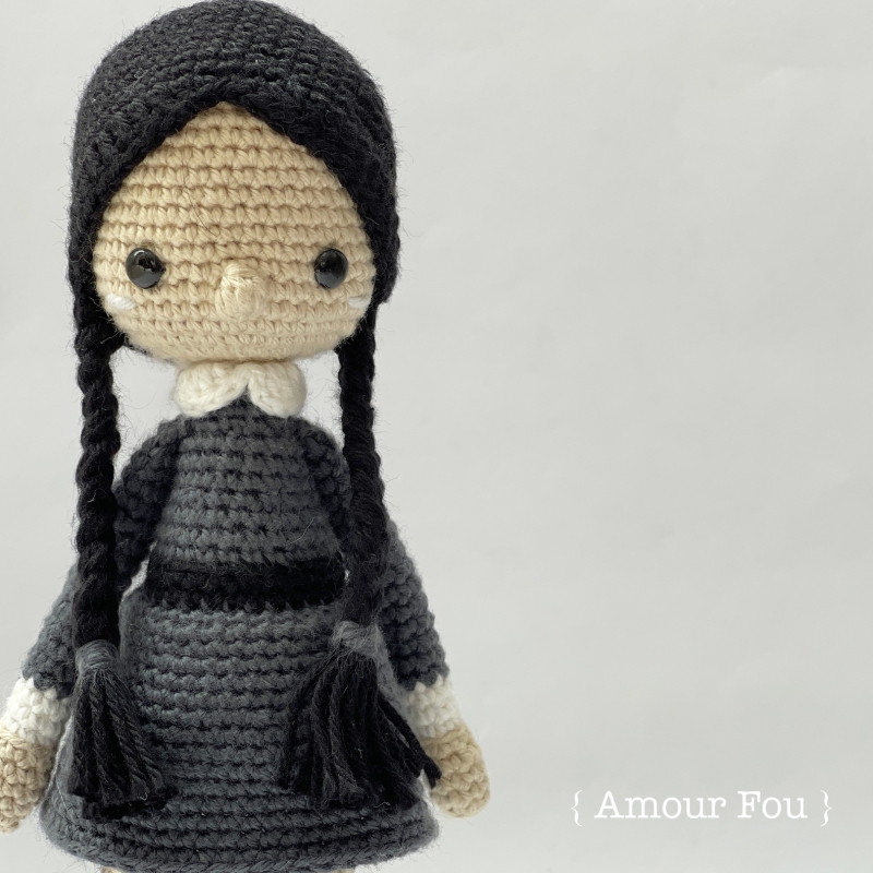 Wednesday Addams amigurumi pattern - Amigurumi.com