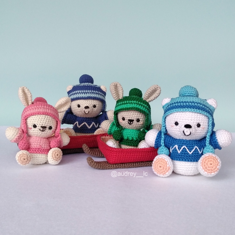 Sled Buddies amigurumi pattern - Amigurumi.com