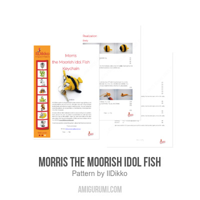 Morris the Moorish Idol Fish amigurumi pattern - Amigurumi.com