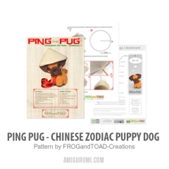 Ping Pug - Chinese Zodiac Puppy Dog amigurumi pattern - Amigurumi.com