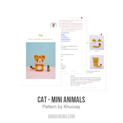 Cat - Mini Animals amigurumi pattern - Amigurumi.com