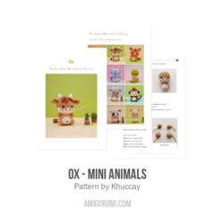 Ox - Mini Animals amigurumi pattern - Amigurumi.com