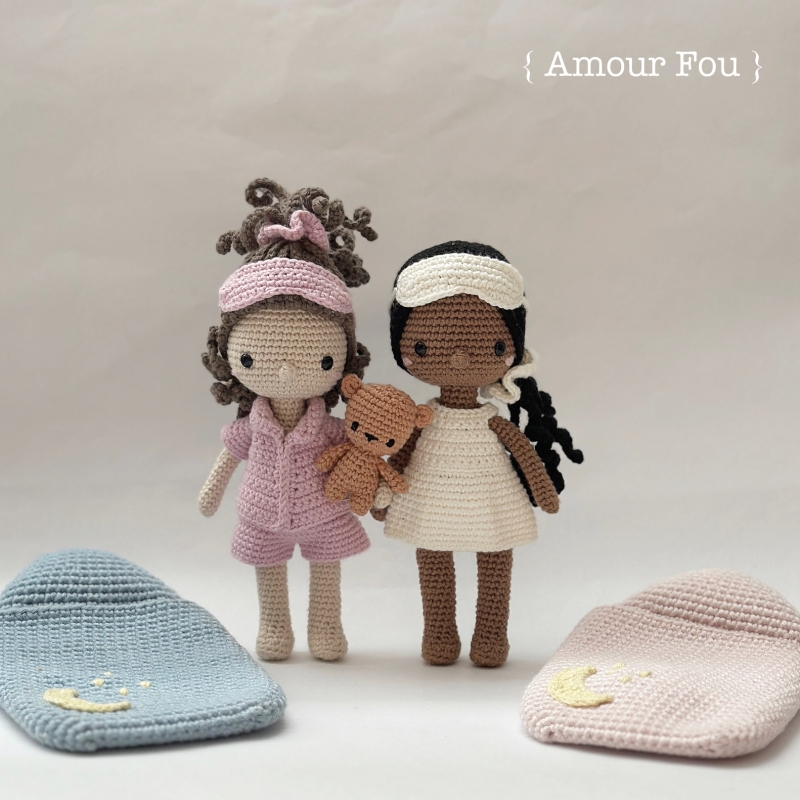 Justine's & Lupita's Slumber Party amigurumi pattern - Amigurumi.com