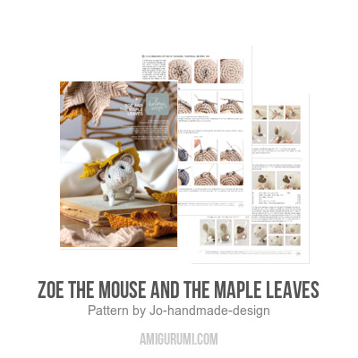 Zoe the mouse and the Maple Leaves amigurumi pattern - Amigurumi.com