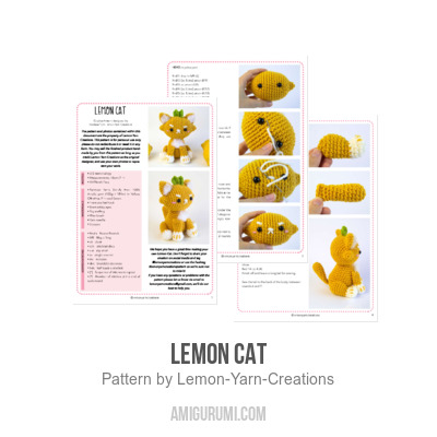 Lemon Cat amigurumi pattern - Amigurumi.com