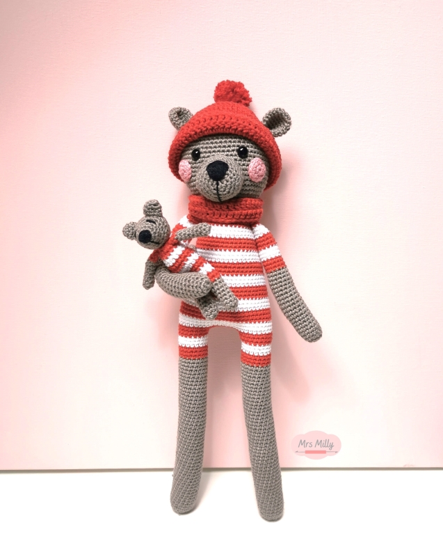 Long Leg brown bear Bo amigurumi pattern - Amigurumi.com