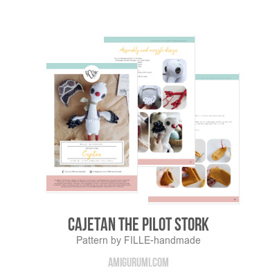 Cajetan the Pilot Stork amigurumi pattern - Amigurumi.com