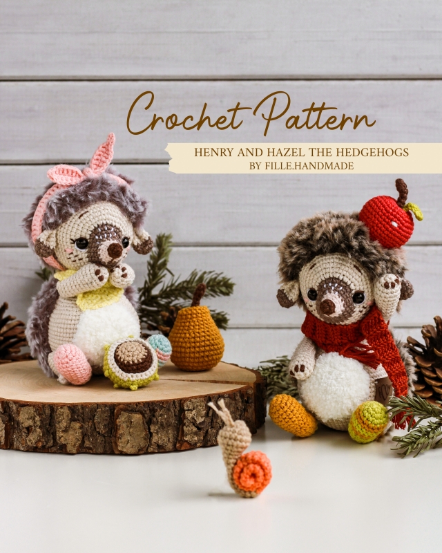 Henry and Hazel the Hedgehogs amigurumi pattern - Amigurumi.com