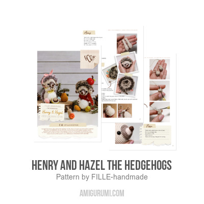 Henry and Hazel the Hedgehogs amigurumi pattern - Amigurumi.com