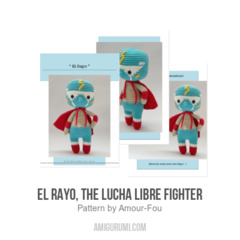 El Rayo, the Lucha Libre fighter amigurumi pattern - Amigurumi.com