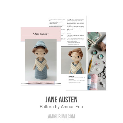 Jane Austen amigurumi pattern - Amigurumi.com
