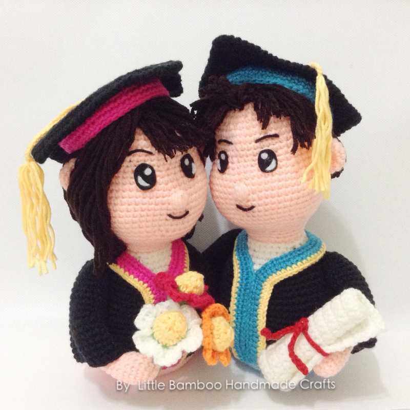 Graduation Couple amigurumi pattern - Amigurumi.com