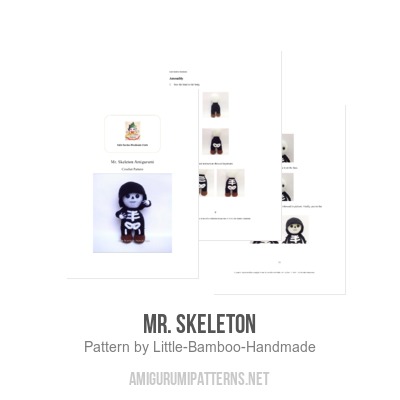 Mr. Skeleton amigurumi pattern - Amigurumi.com
