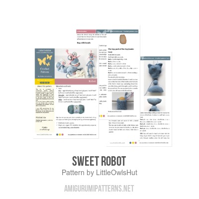 Sweet Robot amigurumi pattern - Amigurumi.com