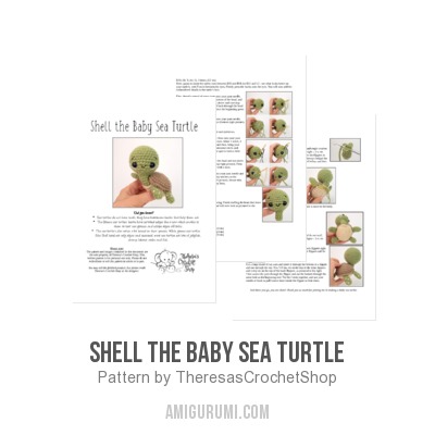 Shell the Baby Sea Turtle amigurumi pattern - Amigurumi.com