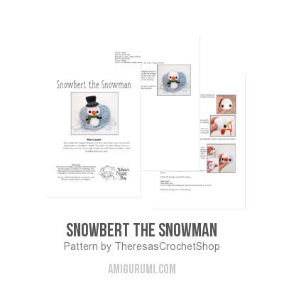 Snowbert the Snowman amigurumi pattern - Amigurumi.com