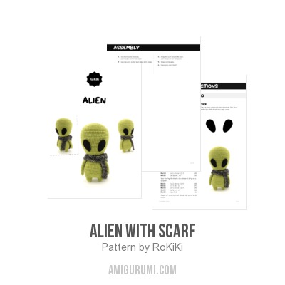 Alien with Scarf amigurumi pattern - Amigurumi.com