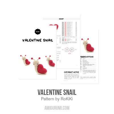 Valentine Snail amigurumi pattern - Amigurumi.com