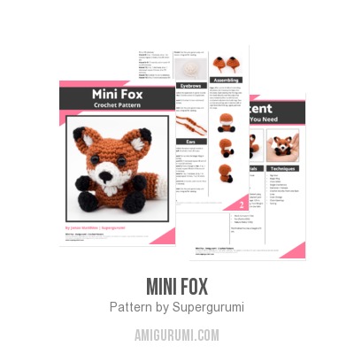 Mini Fox amigurumi pattern - Amigurumi.com